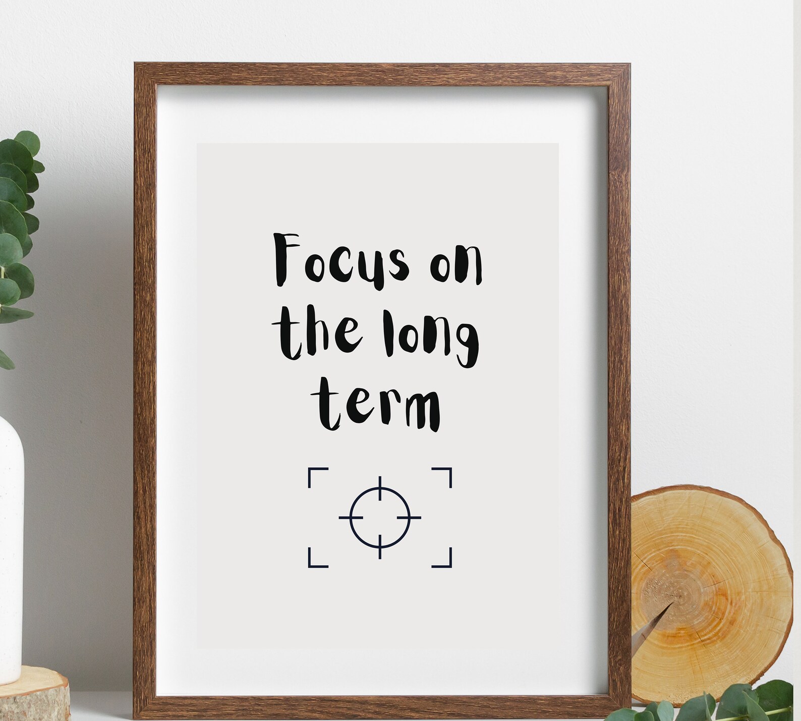 Uplifting Motivational Wall Art Decor Focus on the Long Term Build ...