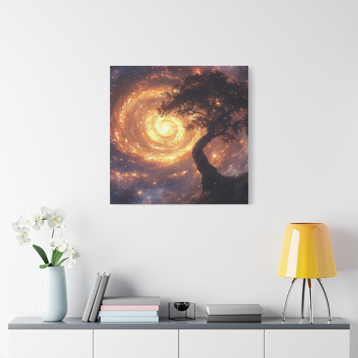 Cosmic Spiral Tree Mystical Galaxy Art Print - Etsy