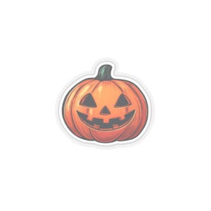 Classic Jack-o'lantern Halloween Sticker Cute Pumpkin Vinyl Decal - Etsy