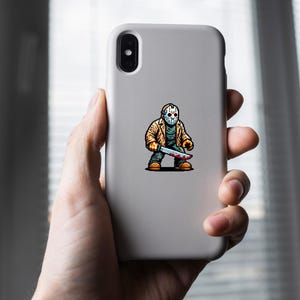 Retro Jason Voorhees Pixel Art Kiss-cut Sticker Multiple Sizes ...