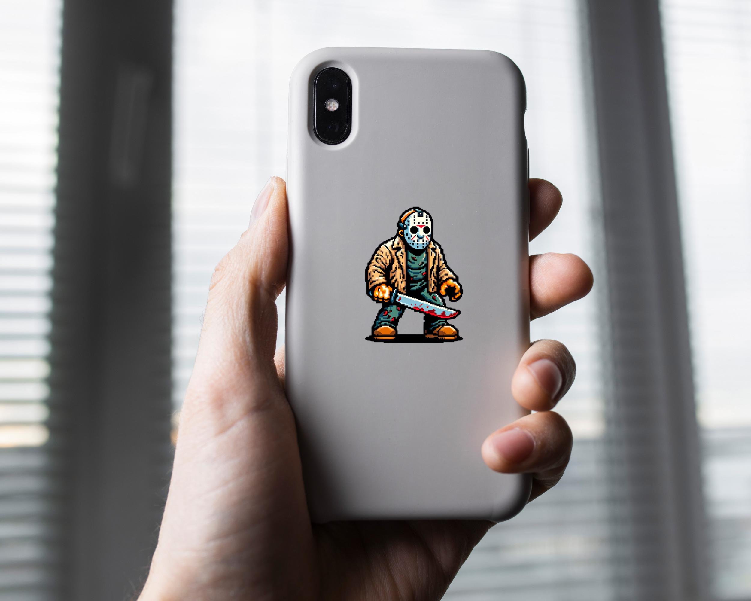 Retro Jason Voorhees Pixel Art Kiss-cut Sticker Multiple Sizes ...