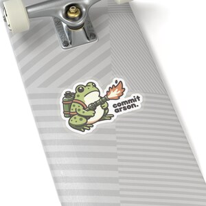 Commit Arson Frog Sticker - Etsy