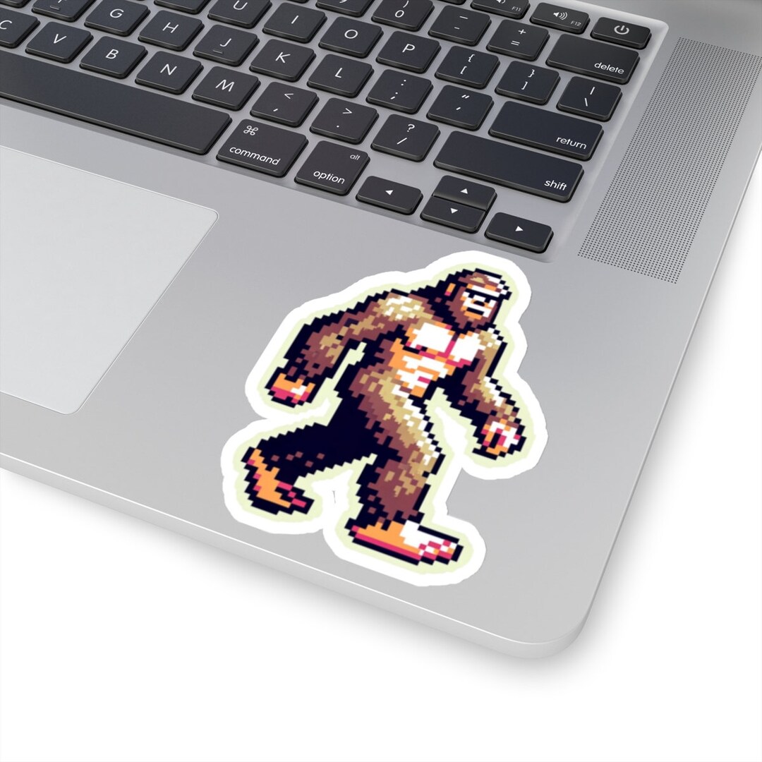 Bigfoot Pixel Art Retro Style Kiss-cut Sticker Multiple Sizes Available ...