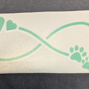 Paw Print Infinity Car Decal - Etsy