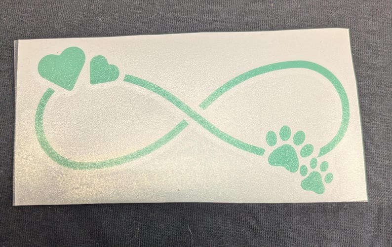 Paw Print Infinity Car Decal - Etsy
