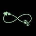 Paw Print Infinity Car Decal - Etsy