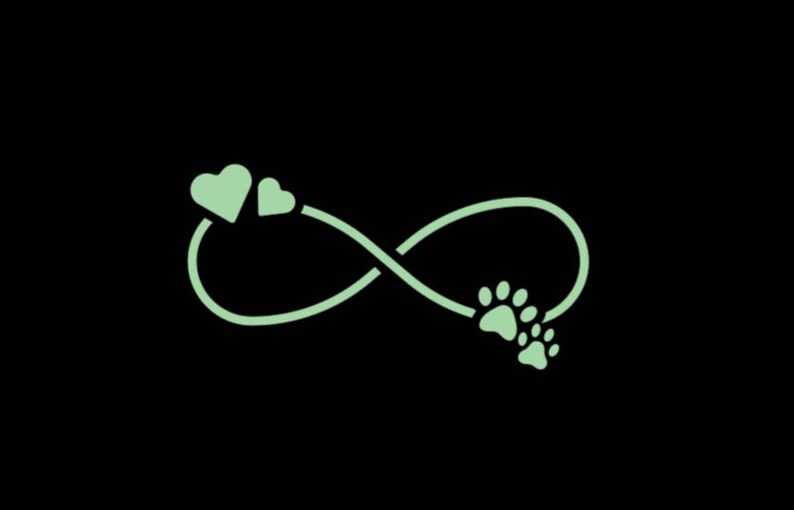 Paw Print Infinity Car Decal - Etsy