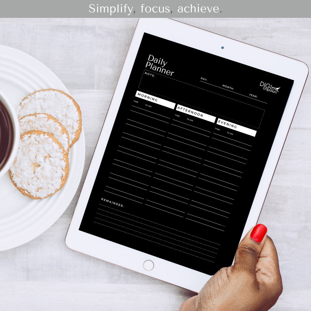 Daily Digital Planner Template - Etsy