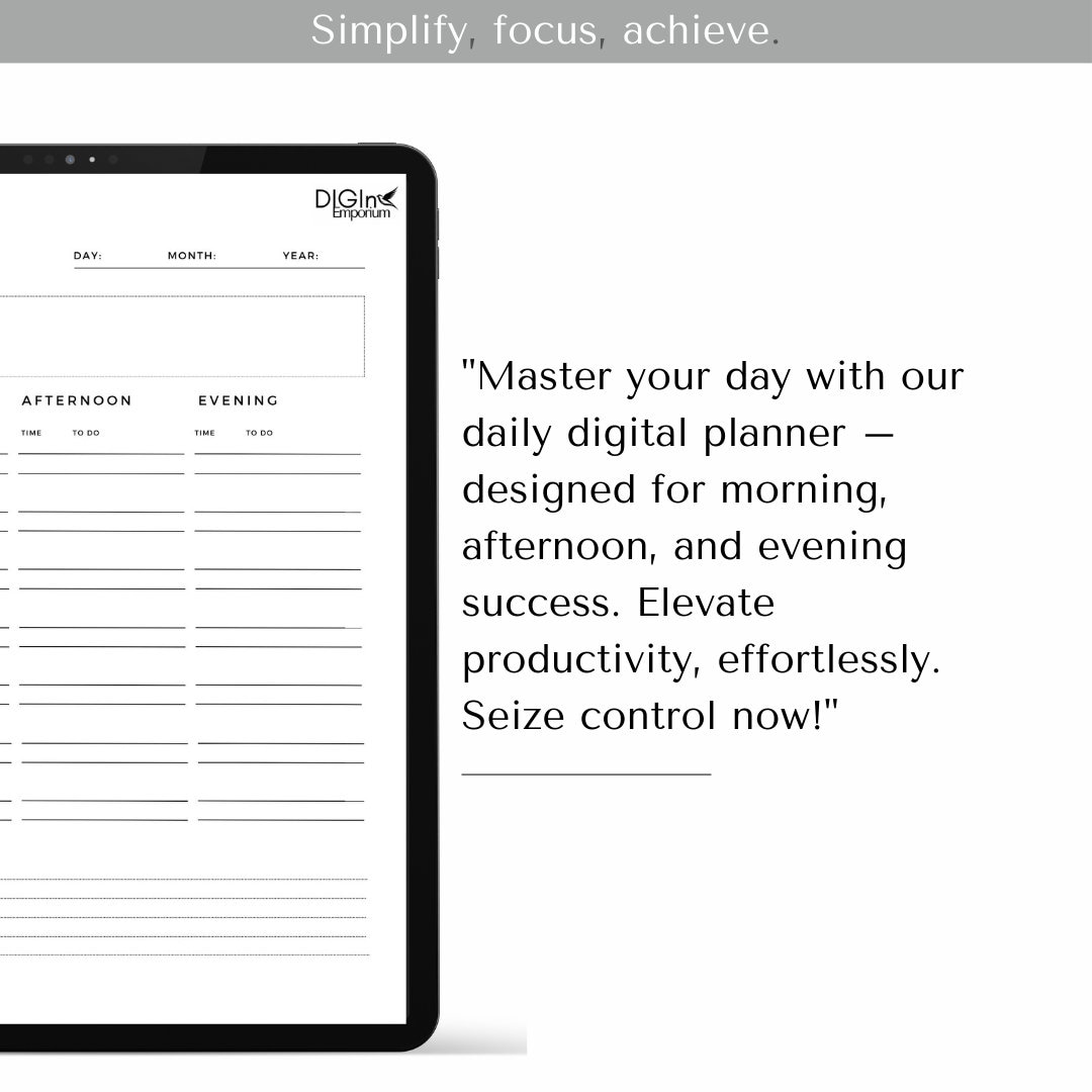 Daily Digital Planner Template - Etsy