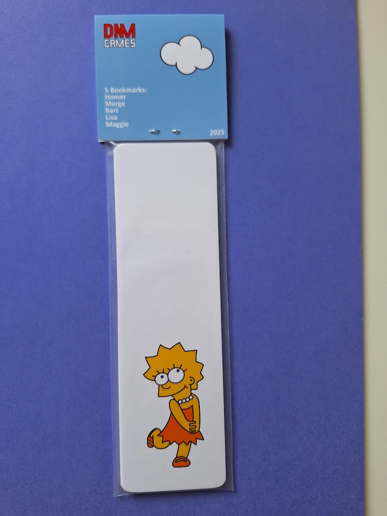 The Simpsons Bookmark Bookmarks Book Gift Stocking Filler Set of 5 - Etsy