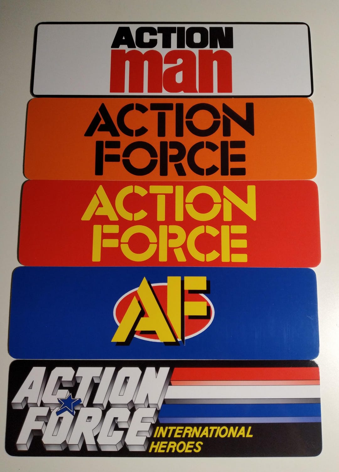 Action Force Logo Evolution Bookmarks Action Man Bookmark, Palitoy ...