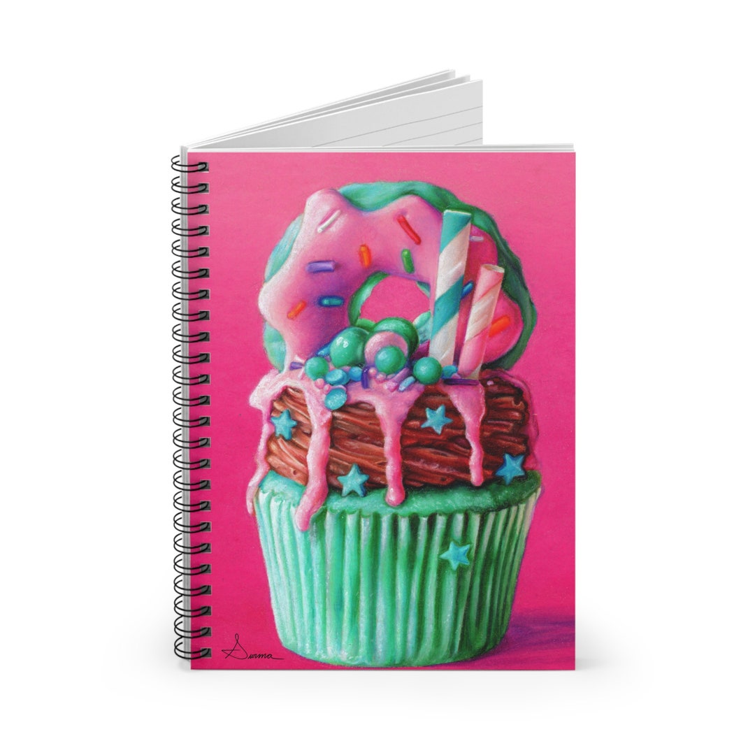 Donut Cupcake Spiral Notebook - Ruled Line - Etsy
