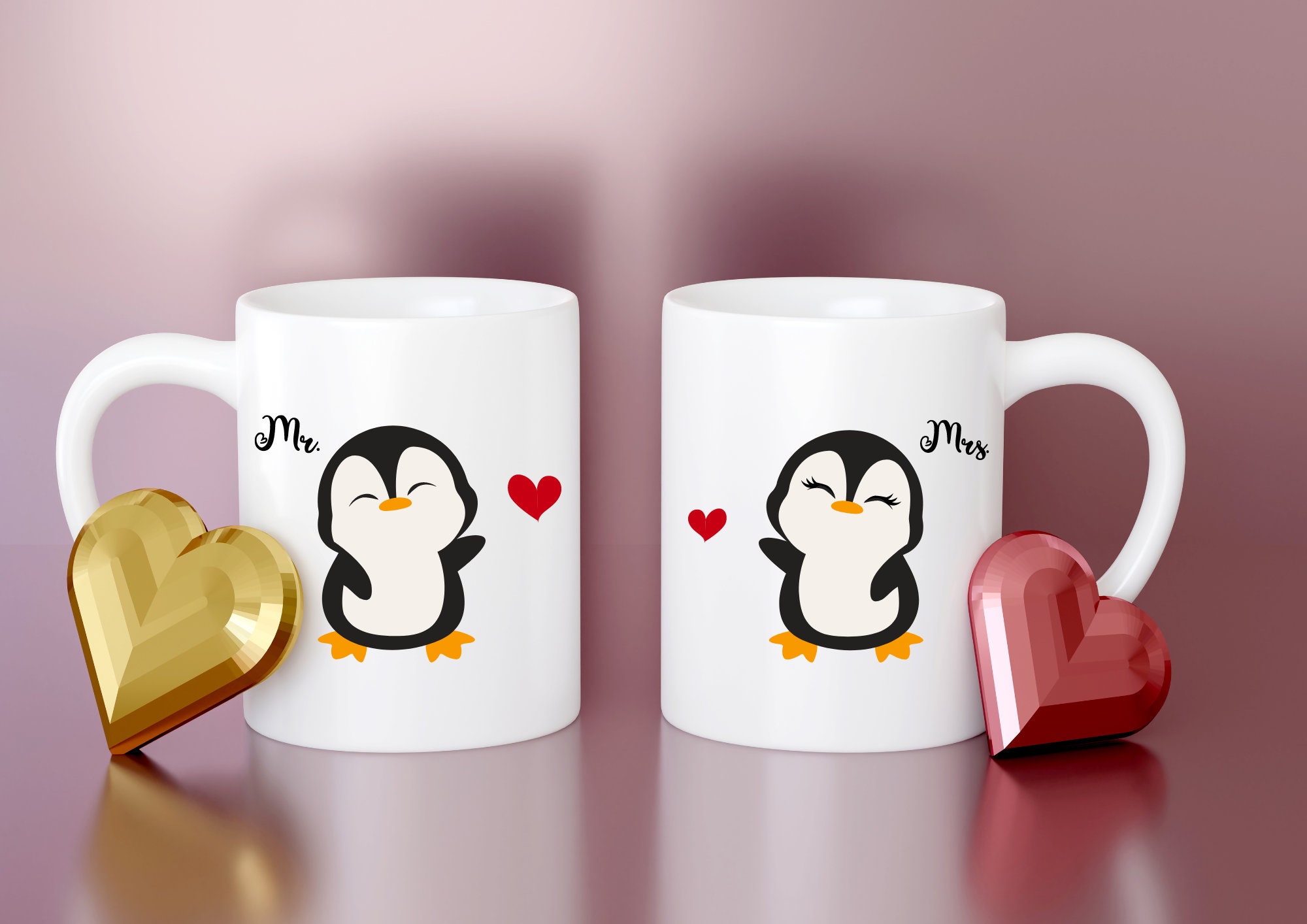 Couple Mugs, Mr and Mrs Matching Mugs for Couples, Valentines Gifts ...