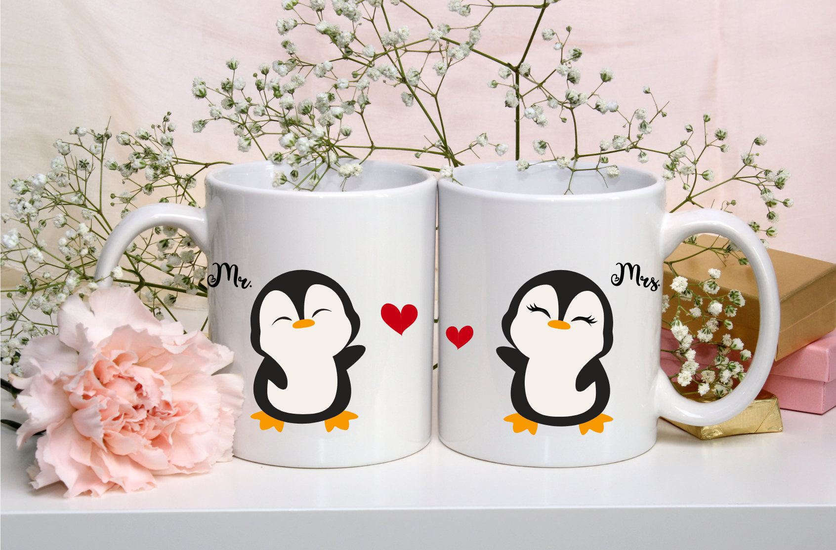 Couple Mugs, Mr and Mrs Matching Mugs for Couples, Valentines Gifts ...
