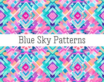 Aztec Seamless Pattern, Digital Paper, Tribal Background - Etsy