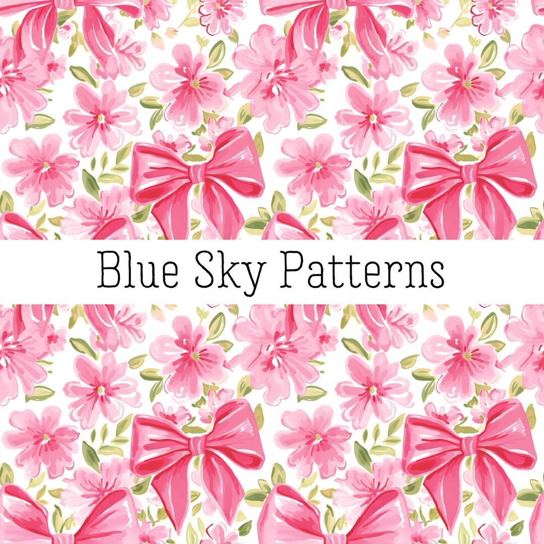 Coquette Pink Bow Seamless Pattern - Etsy