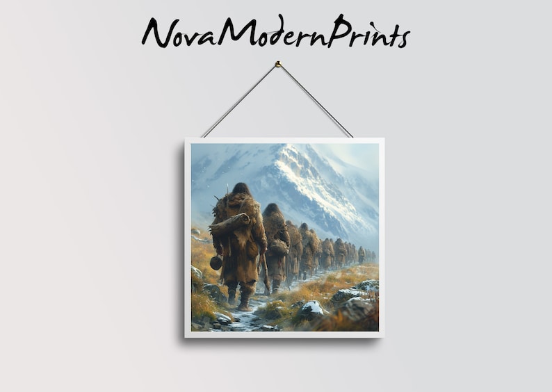 Printable Neolithic People Version 2 Wall Art Downloadable Digital - Etsy