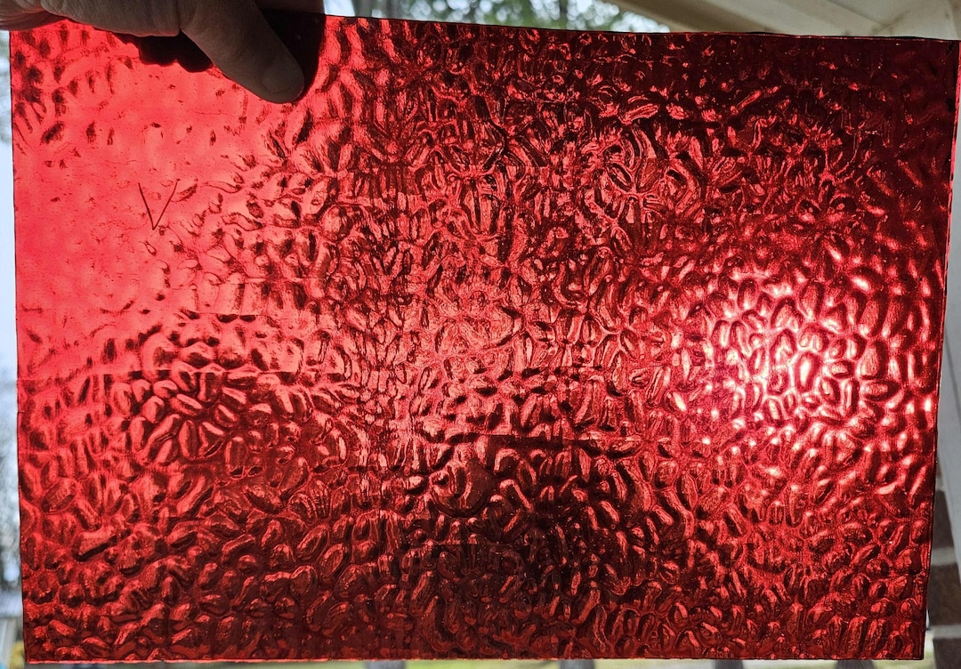Manchester Red English Muffle, Wissmach, Stained Glass Sheet - Etsy