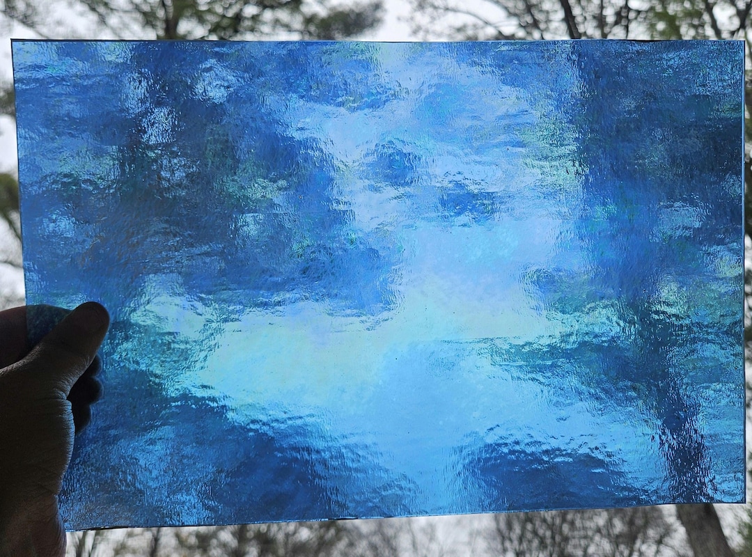 Steel Blue, Transparent, Luminescent, 96 Fusible, Wissmach, Stained ...