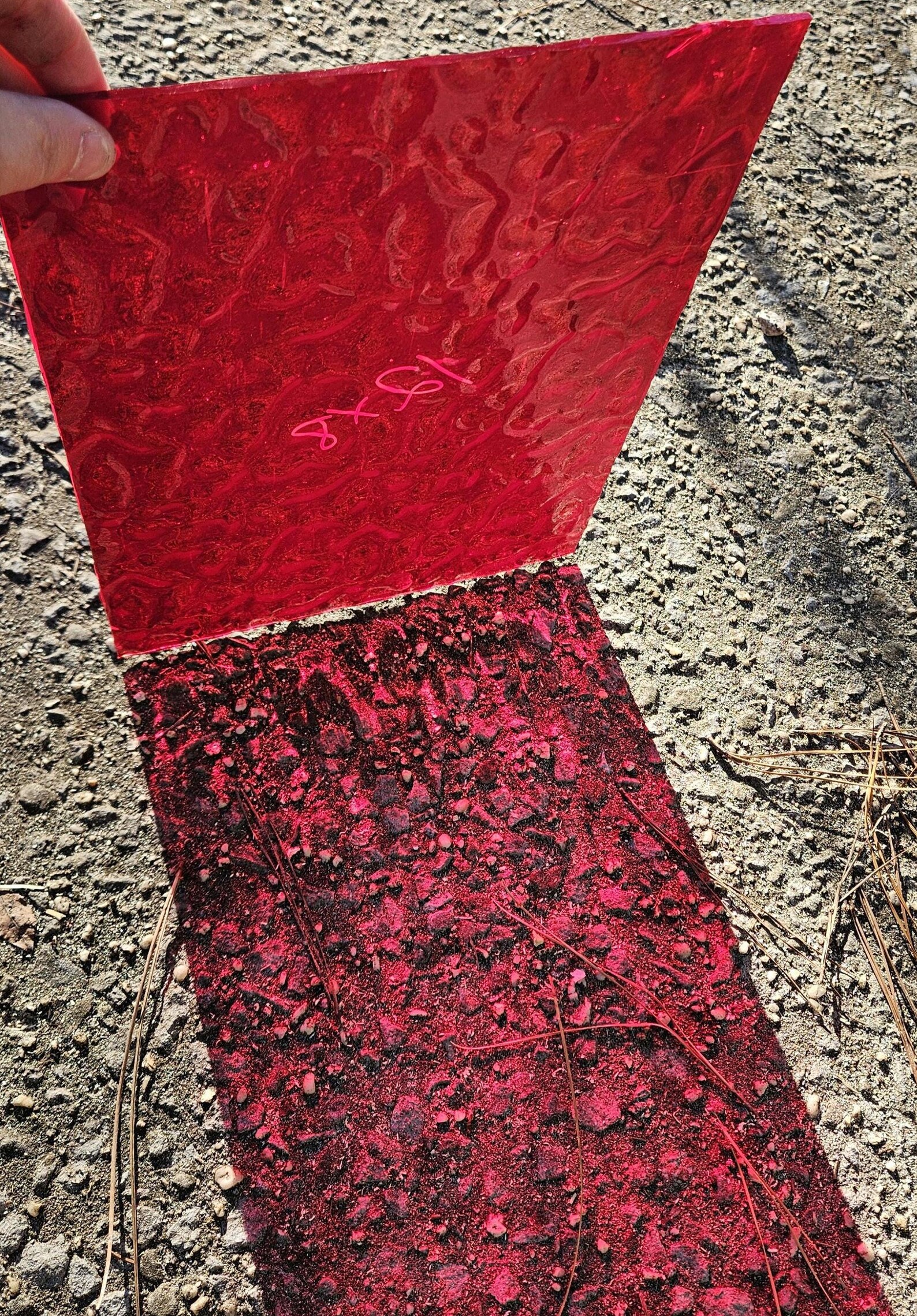 Medium Red Flemish- Stained Glass Sheet - Etsy