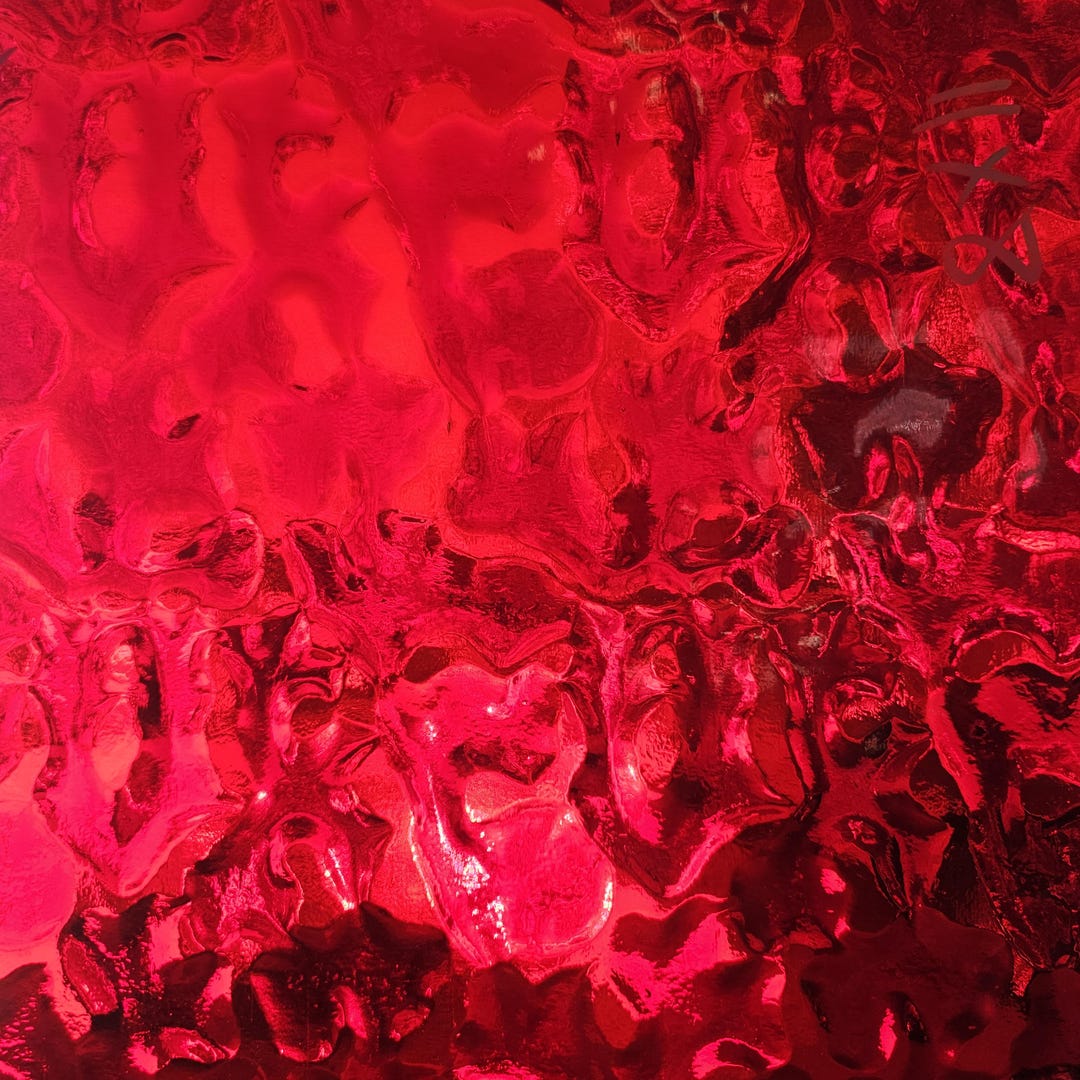Medium Red Flemish- Stained Glass Sheet - Etsy