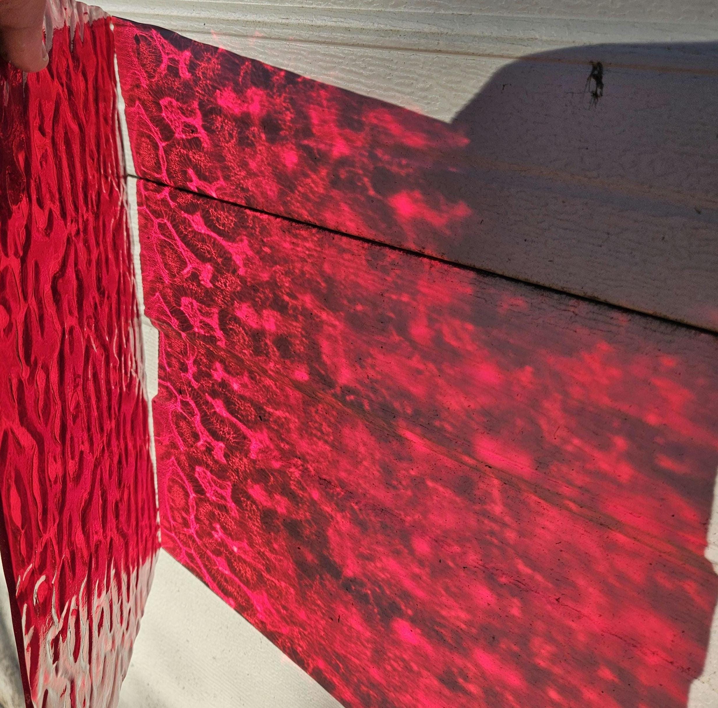 Medium Red Flemish- Stained Glass Sheet - Etsy