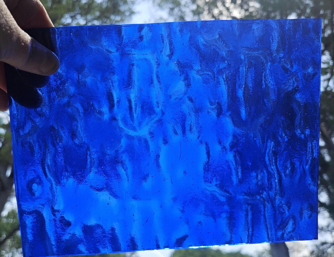 Blue, Flemish, Stained Glass Sheet - Etsy