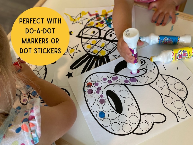 Summer Dot Marker Pages, Do a Dot Coloring Activity, Toddler Summer ...
