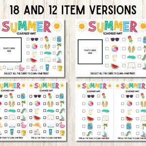 Summer Scavenger Hunt Game, Kids Summer Treasure Hunt, Indoor Scavenger ...