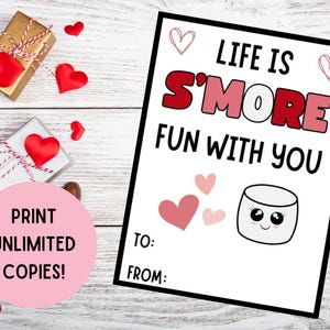 S'mores Valentines, Preschool Valentine Cards, Smores Gift Tags ...