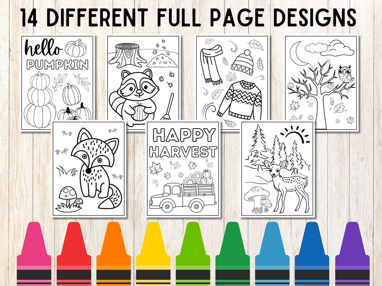 Fall Coloring Book, Autumn Coloring, October Coloring Pages, Seasons ...