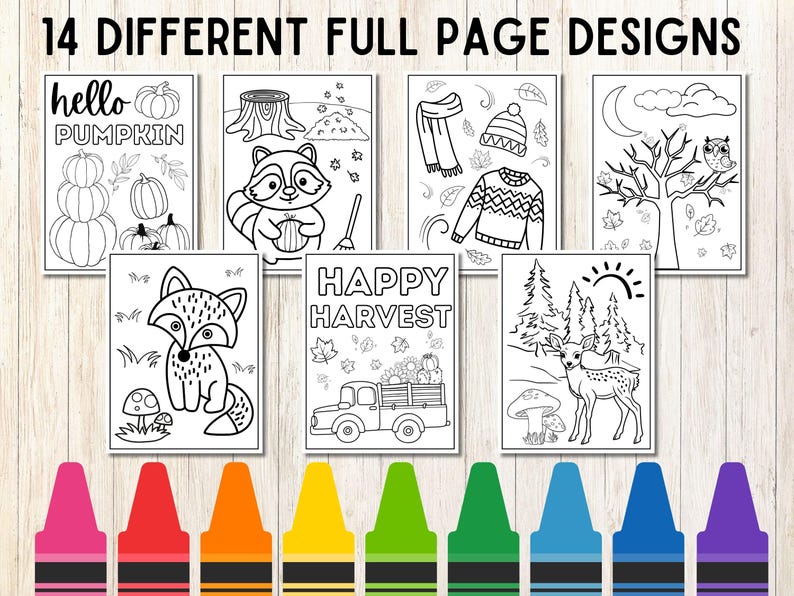 Fall Coloring Book, Autumn Coloring, October Coloring Pages, Seasons ...