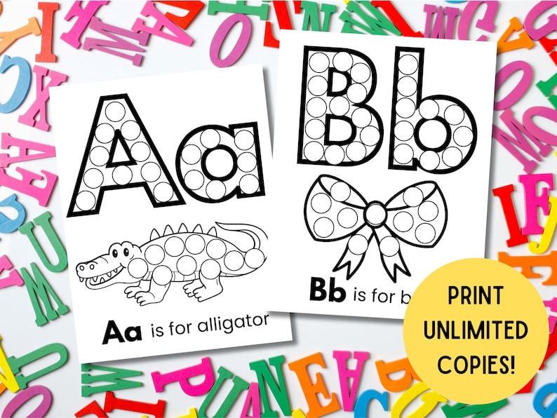 Alphabet Do A Dot, Dot Marker Letters, Toddler Fine Motor Activity ...