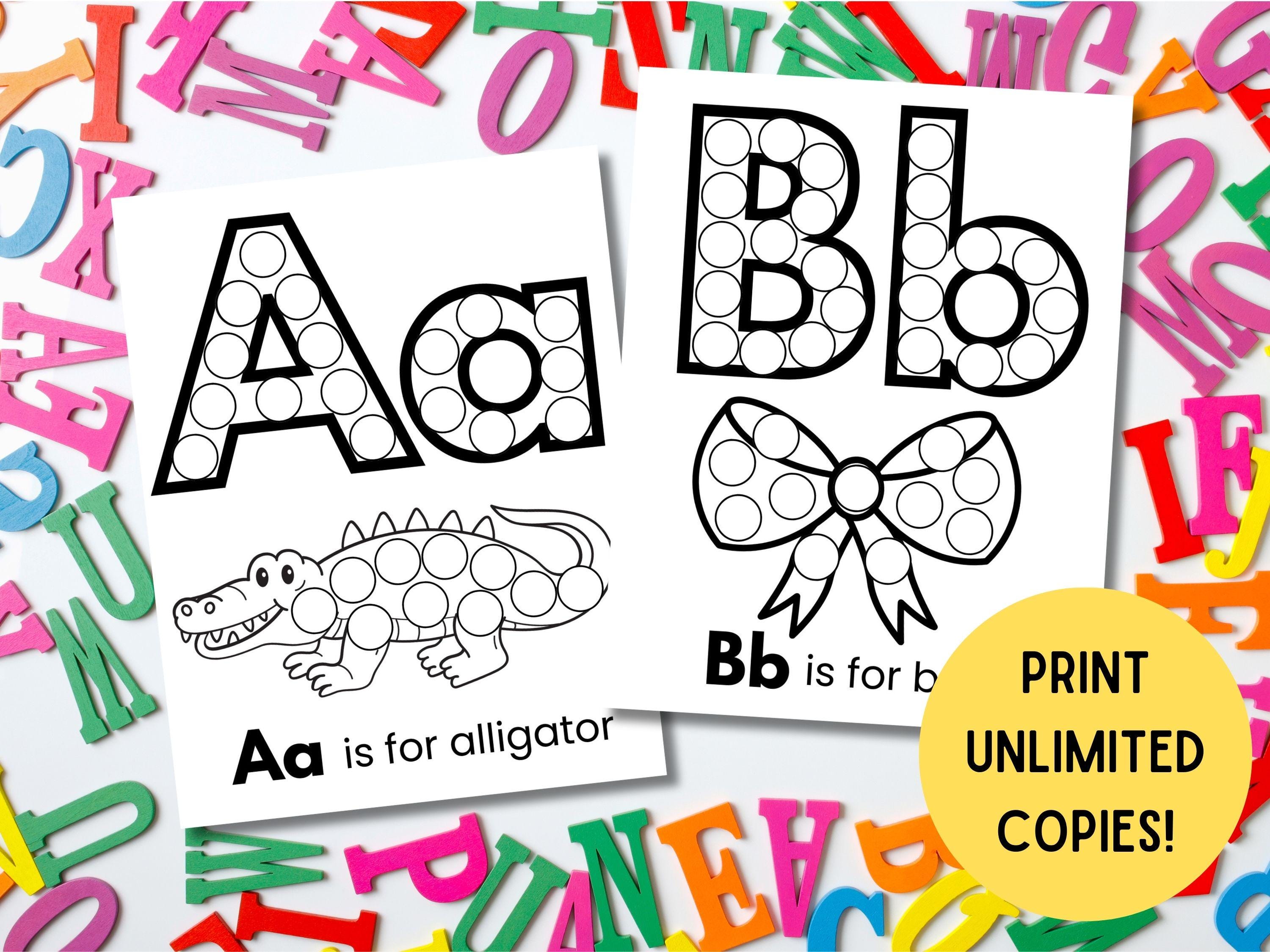 Alphabet Do A Dot, Dot Marker Letters, Toddler Fine Motor Activity ...