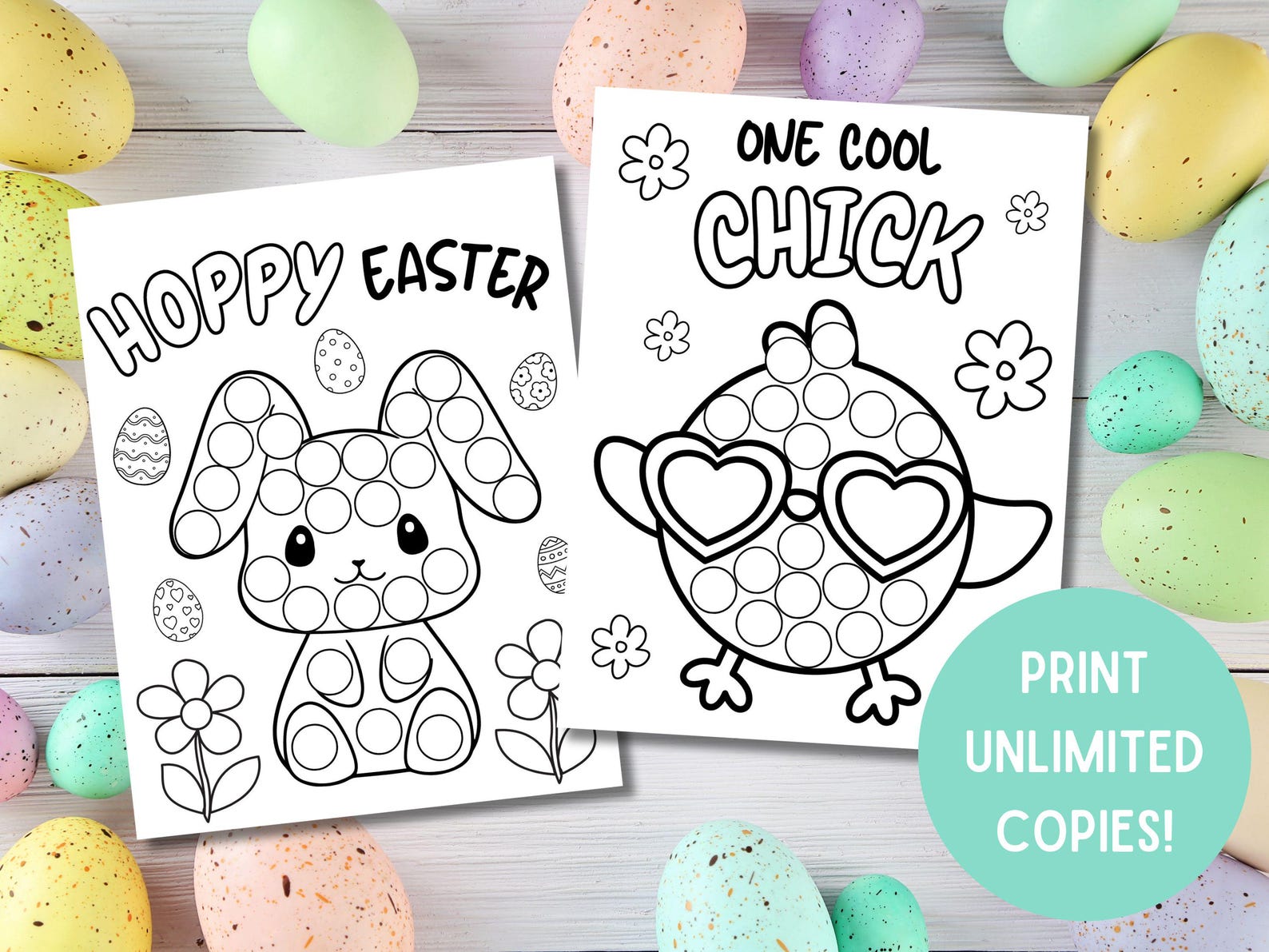 Easter Dot Marker Pages, Toddler Fine Motor Activity, Montessori Easter ...