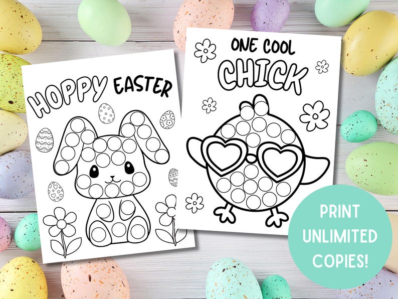 Easter Dot Marker Pages, Toddler Fine Motor Activity, Montessori Easter ...