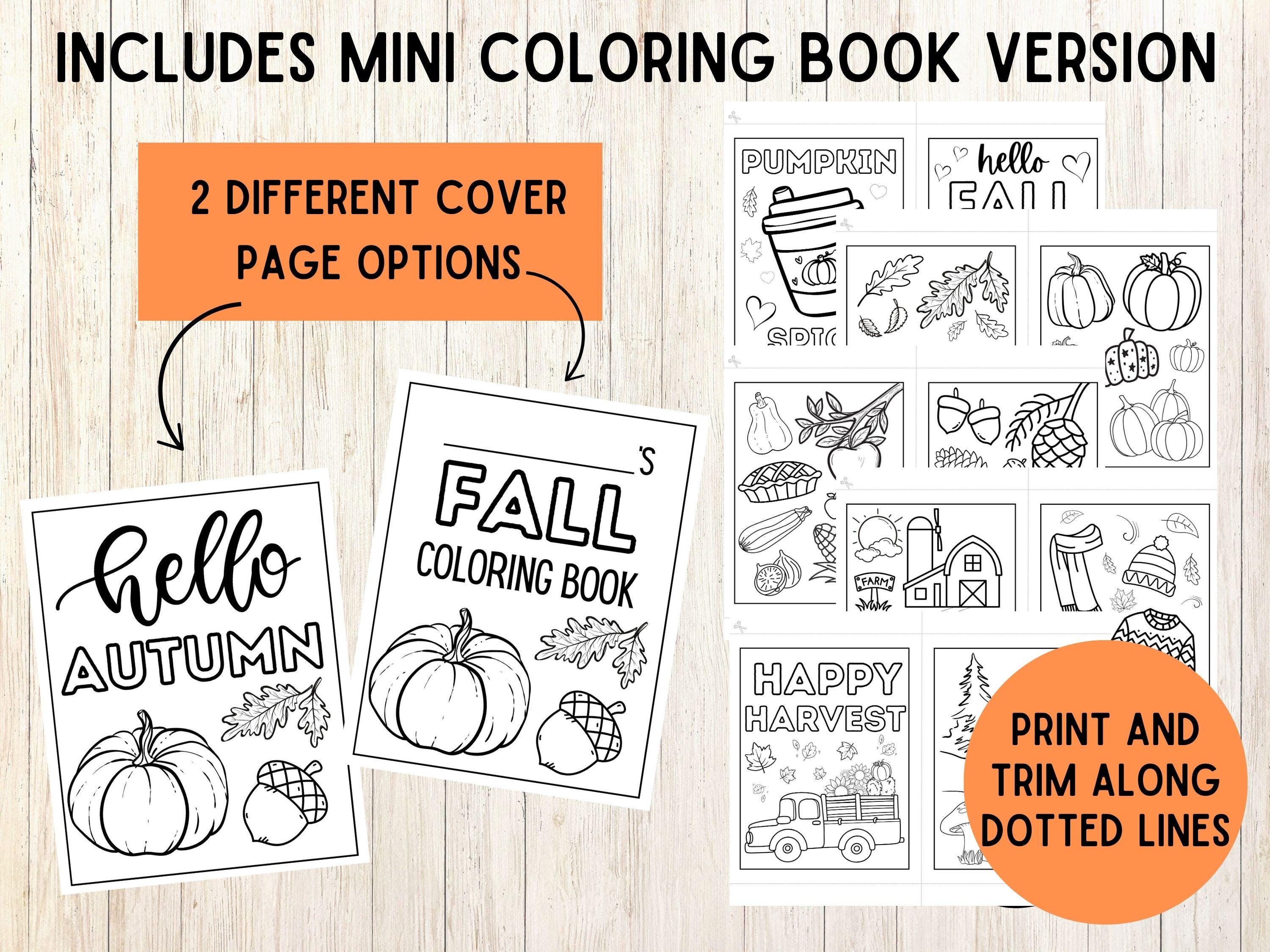 Fall Coloring Book, Autumn Coloring, October Coloring Pages, Seasons ...