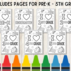 Back to School Coloring Pages, First Day of School Coloring, Student ...