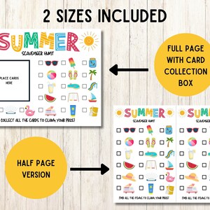 Summer Scavenger Hunt Game, Kids Summer Treasure Hunt, Indoor Scavenger ...