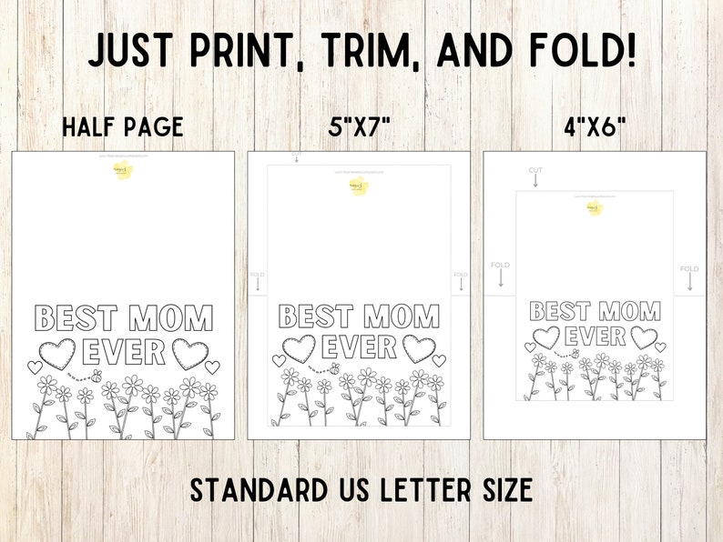 Mother's Day Coloring Card, Mothers Day Activity, Printable Card for ...