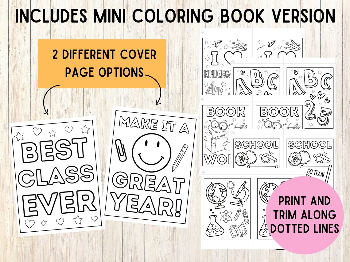 Back to School Coloring Pages, First Day of School Coloring, Student ...