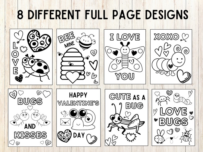 Love Bug Valentine Coloring Pages, Printable Coloring for Kids ...