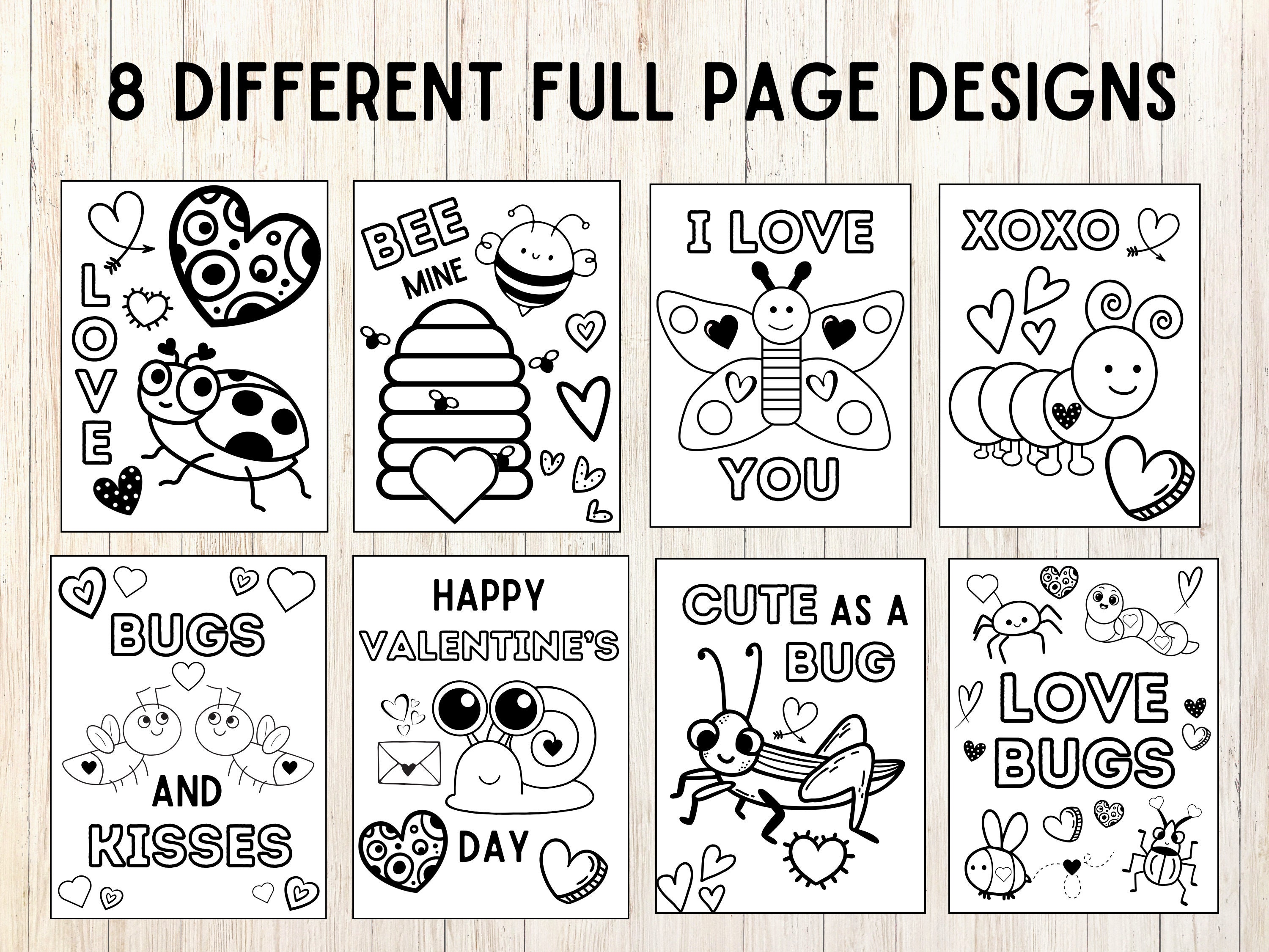 Love Bug Valentine Coloring Pages, Printable Coloring for Kids ...