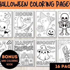 Halloween Coloring Book, Trick or Treat Coloring, October Coloring ...