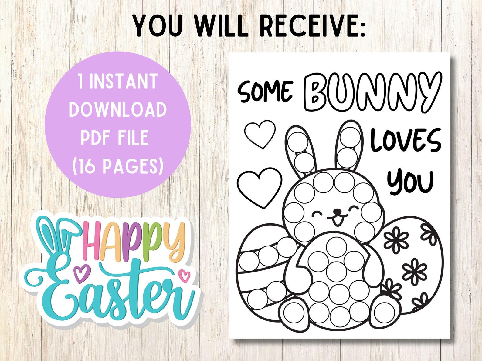 Easter Dot Marker Pages, Toddler Fine Motor Activity, Montessori Easter ...