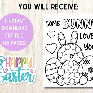 Easter Dot Marker Pages, Toddler Fine Motor Activity, Montessori Easter ...