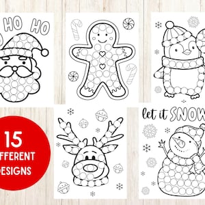 Christmas Dot Marker Pages, Toddler Fine Motor Activity, Montessori ...