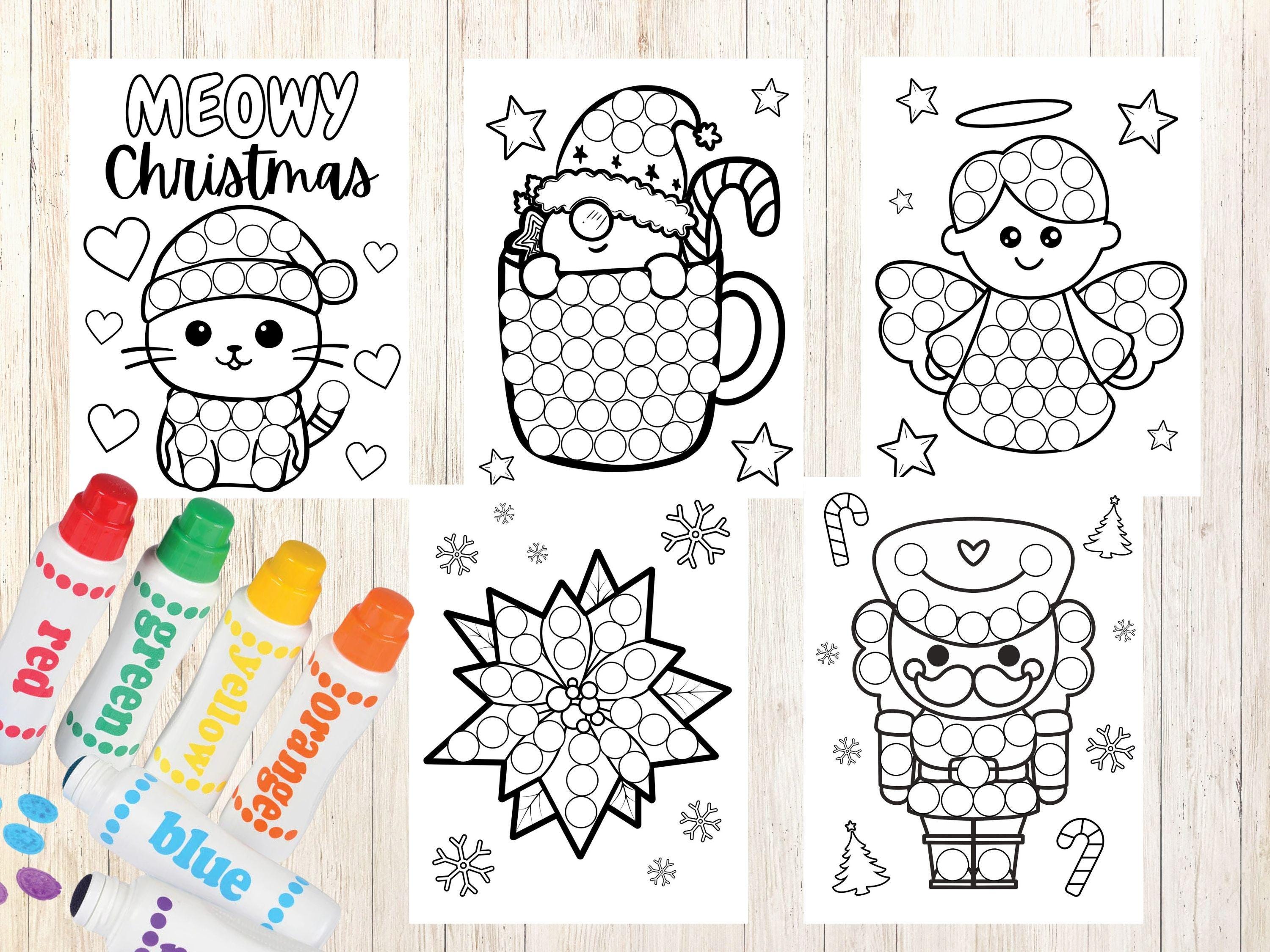 Christmas Dot Marker Pages, Toddler Fine Motor Activity, Montessori ...