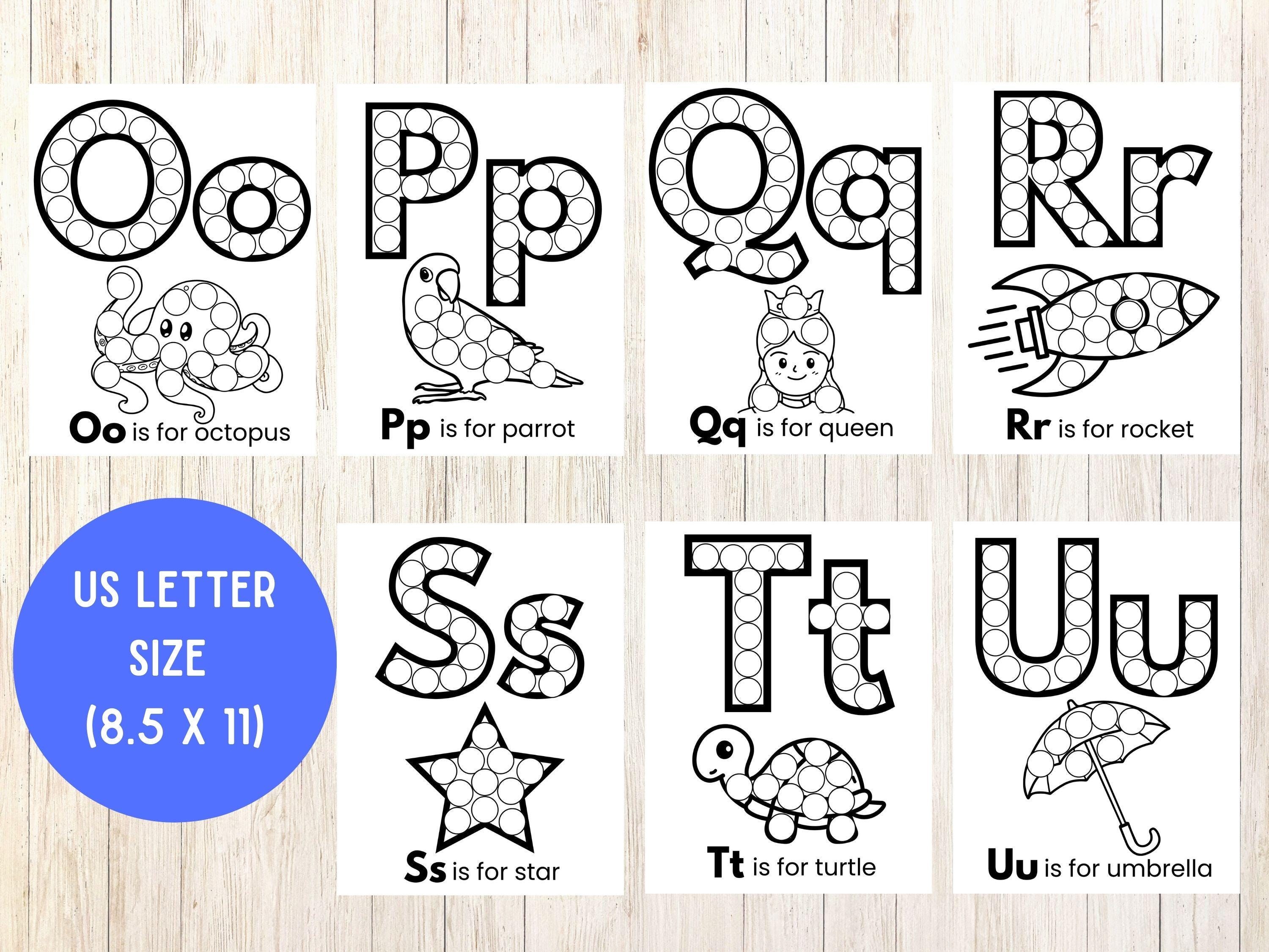 Alphabet Do A Dot, Dot Marker Letters, Toddler Fine Motor Activity ...