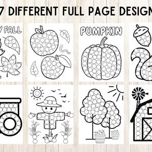 Fall Dot Marker Pages, Do a Dot Coloring Activity, Toddler Autumn ...